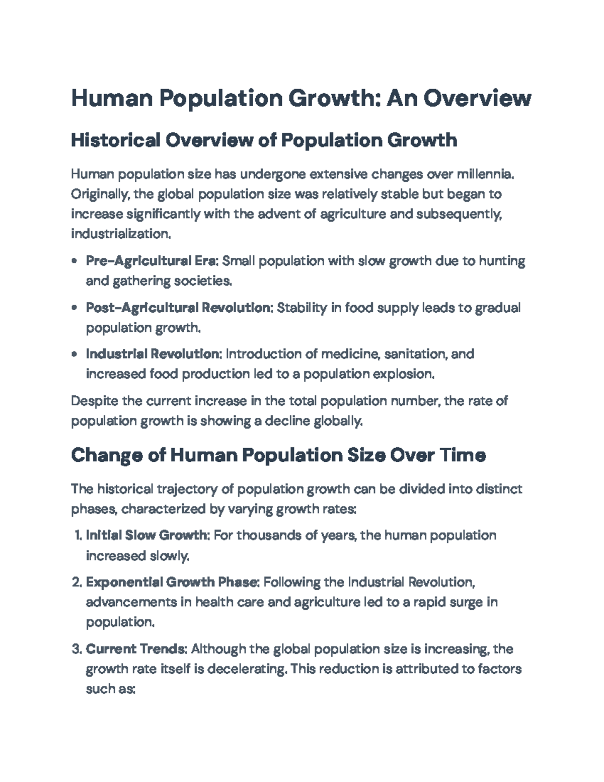 Human Population Growth Overview: Trends, Causes, and Impacts - Human ...
