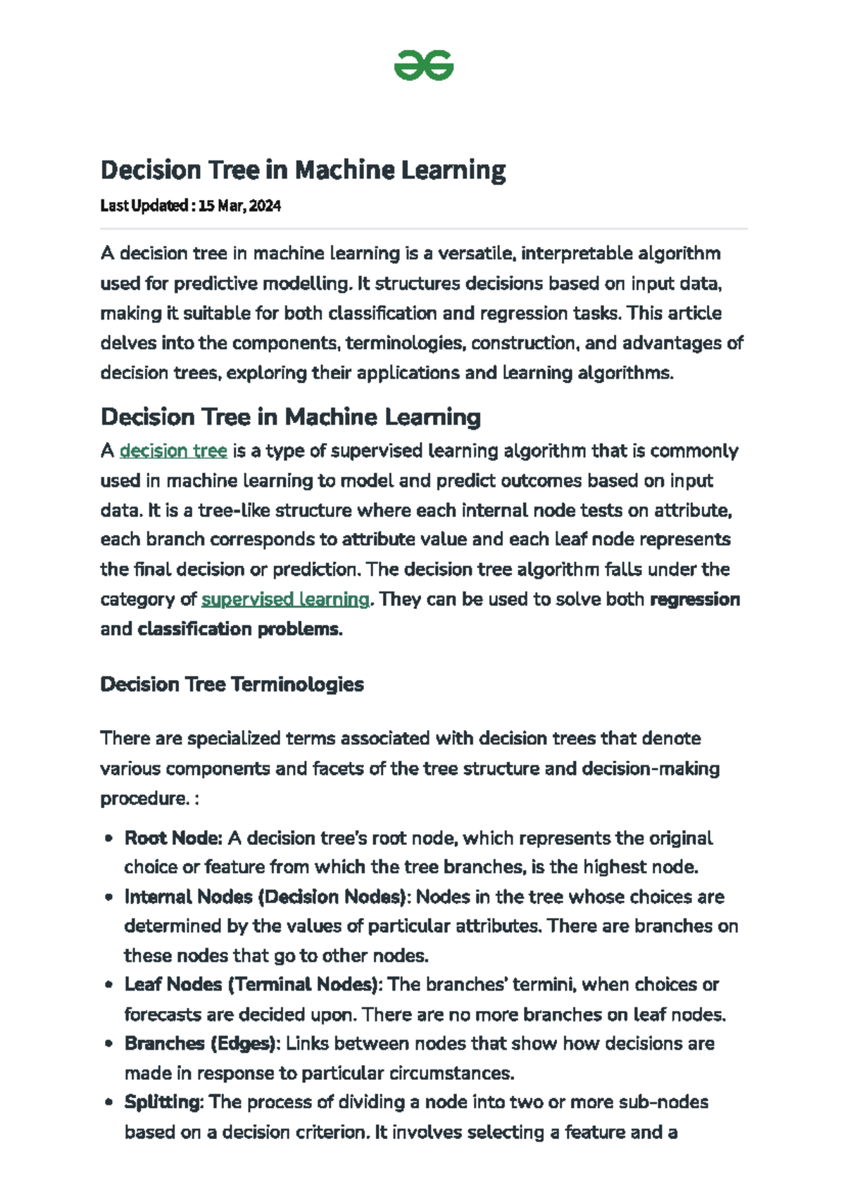 Decesion tree - It is the topic about decision tree - G Decision Tree in Machine Learning Last ...