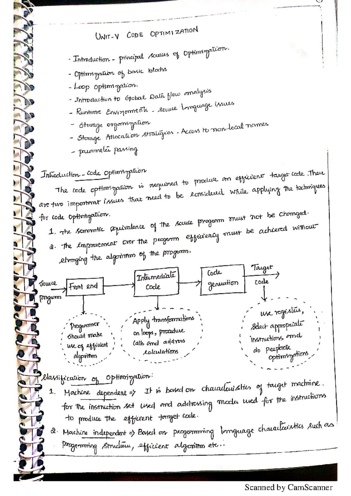 Unit 5: Code Optimization Techniques and Runtime Environments Notes ...