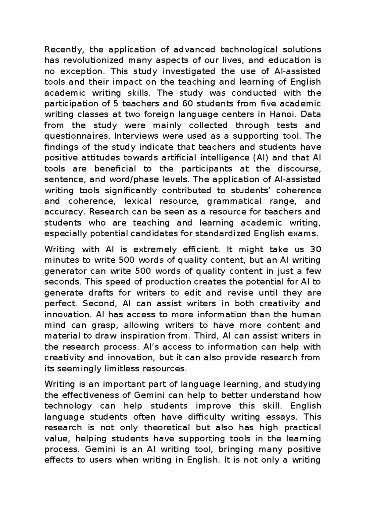 Rationale - qqqqqq - Recently, the application of advanced ...