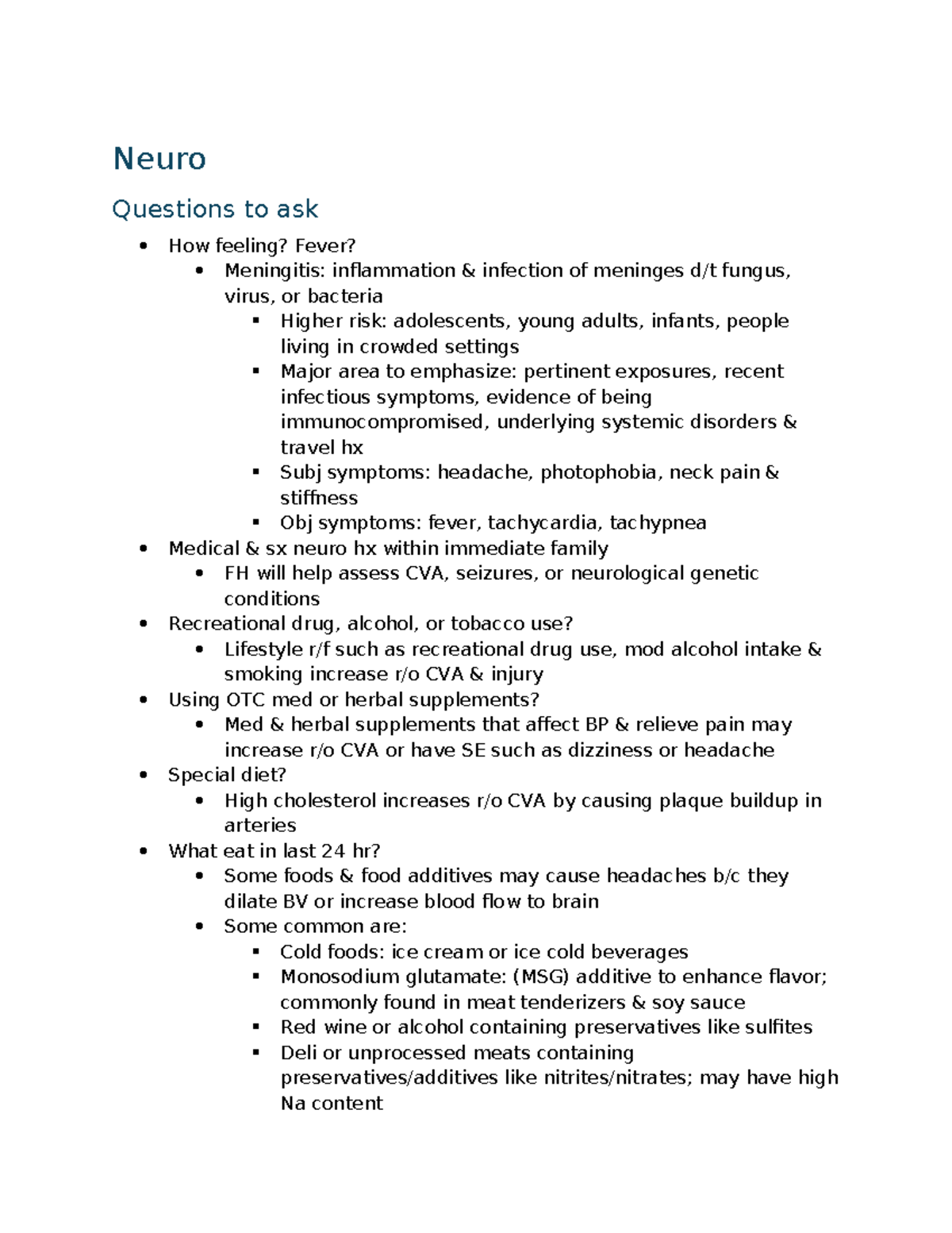 Comprehensive Neurological Assessment Guide for Clinical Practice ...