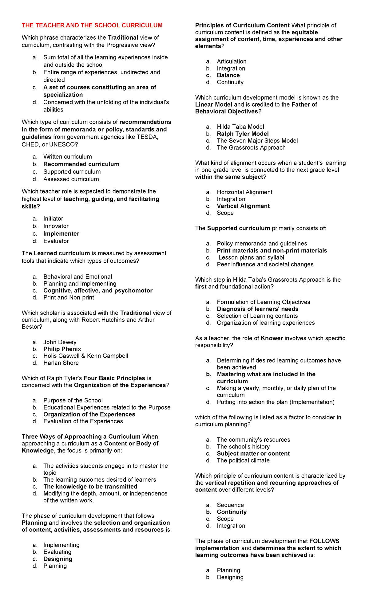PROF-ED- Review: Understanding Curriculum Theories and Development ...