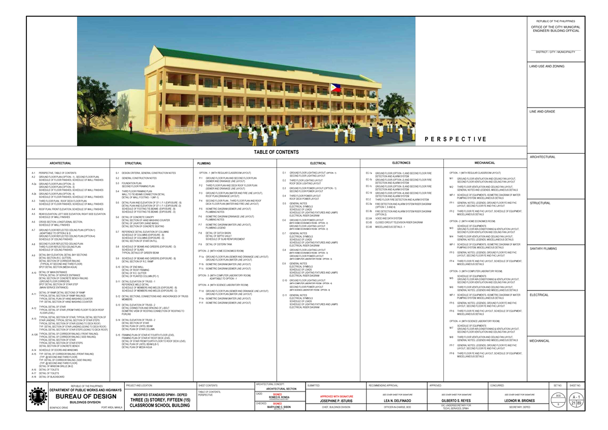 A-1 architectural drawing for three-storey school building design - Studocu