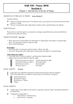 SAR Lecture Notes section 25 constitution - Limitation of ownership ...