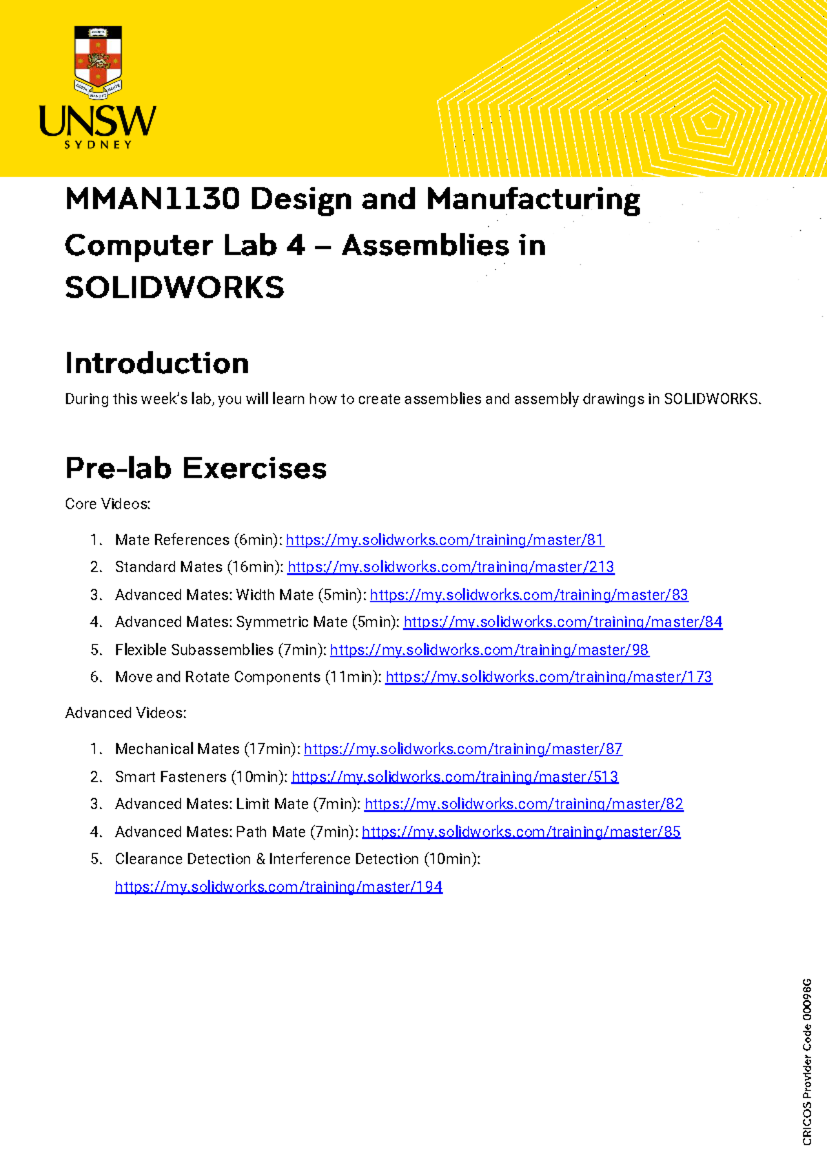 Lab 04: Creating Assemblies & Drawings in SOLIDWORKS - Studocu
