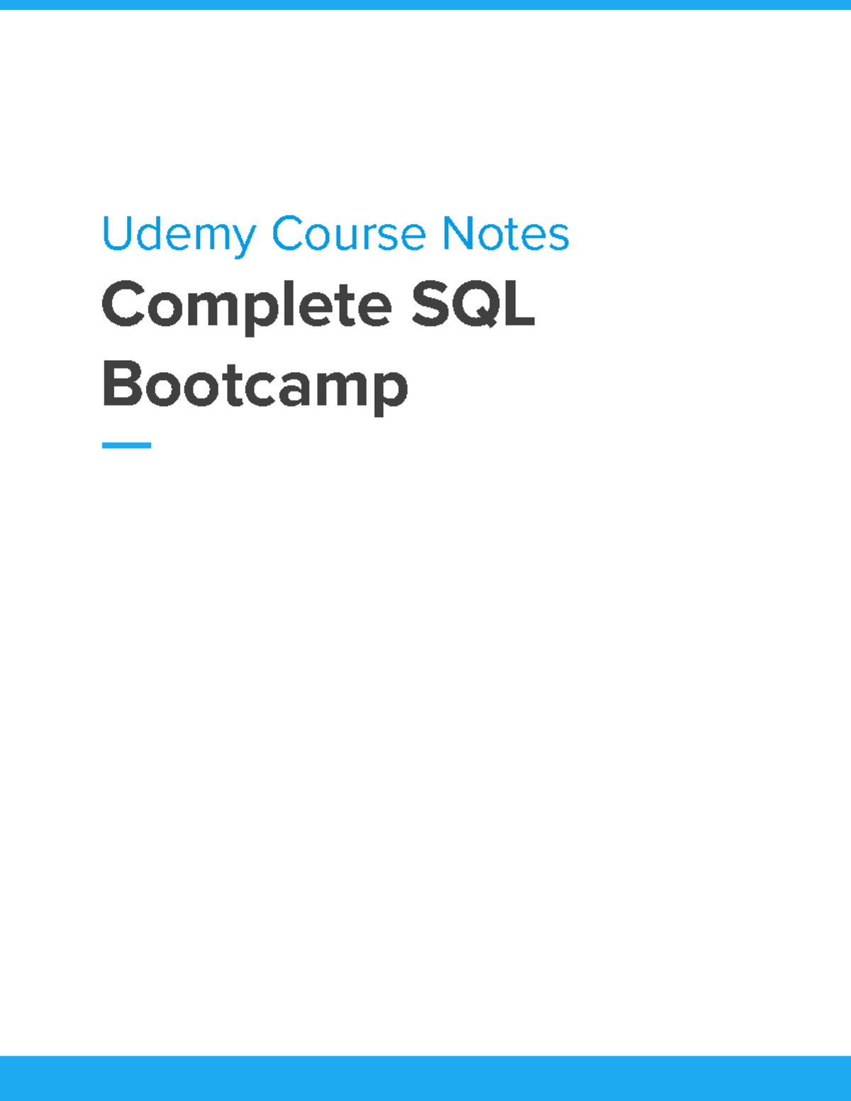 SQL Bootcamp Notes: PostgreSQL SELECT Statement Overview - Studocu