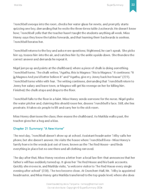 Matilda - Super Summary Study Guide 41 - great effect. 9. “‘Do you ...