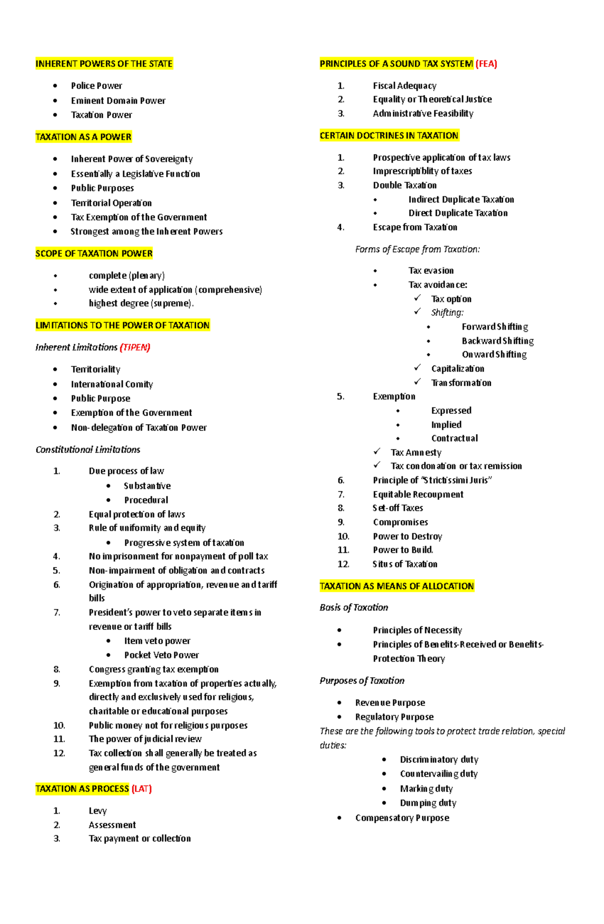 Inherent Powers of the State: Taxation, Eminent Domain, and Police ...