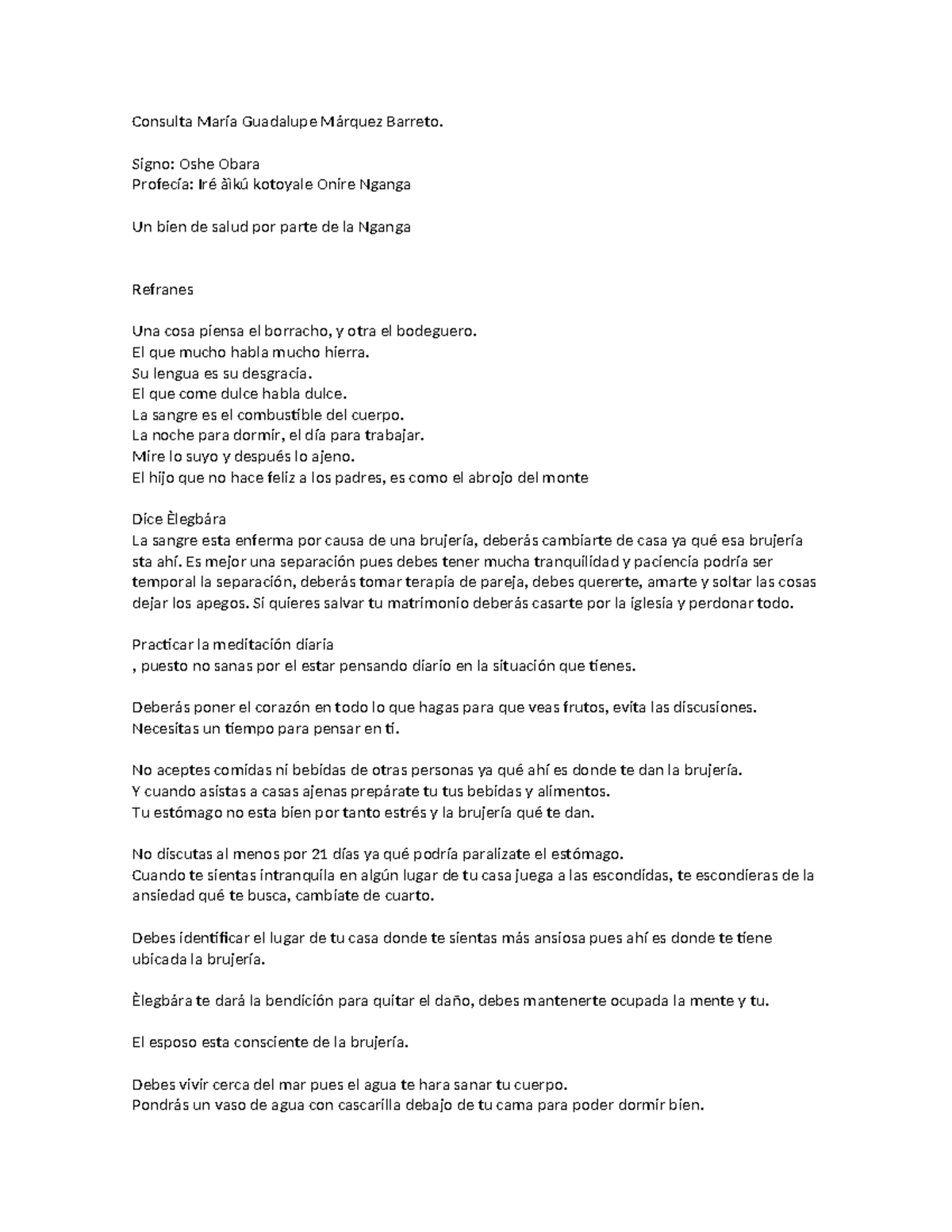 Consulta Guadalupe - Estado - Consulta María Guadalupe Márquez Barreto ...
