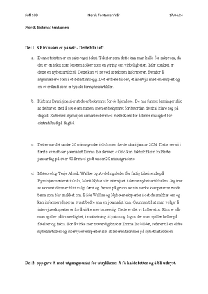 [Solved] skrive en analysere tekst om dikten hvaml som ble skrevet av - Norsk - Studocu