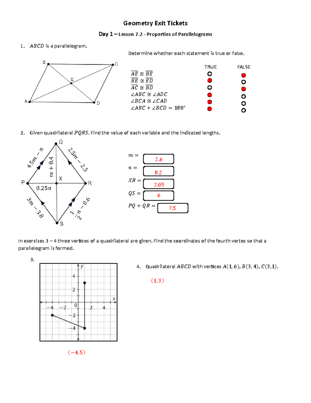 Geo T7 D1 Exit Ticket AK - jiojinonolnlbnolb - Geometry Exit Tickets ...
