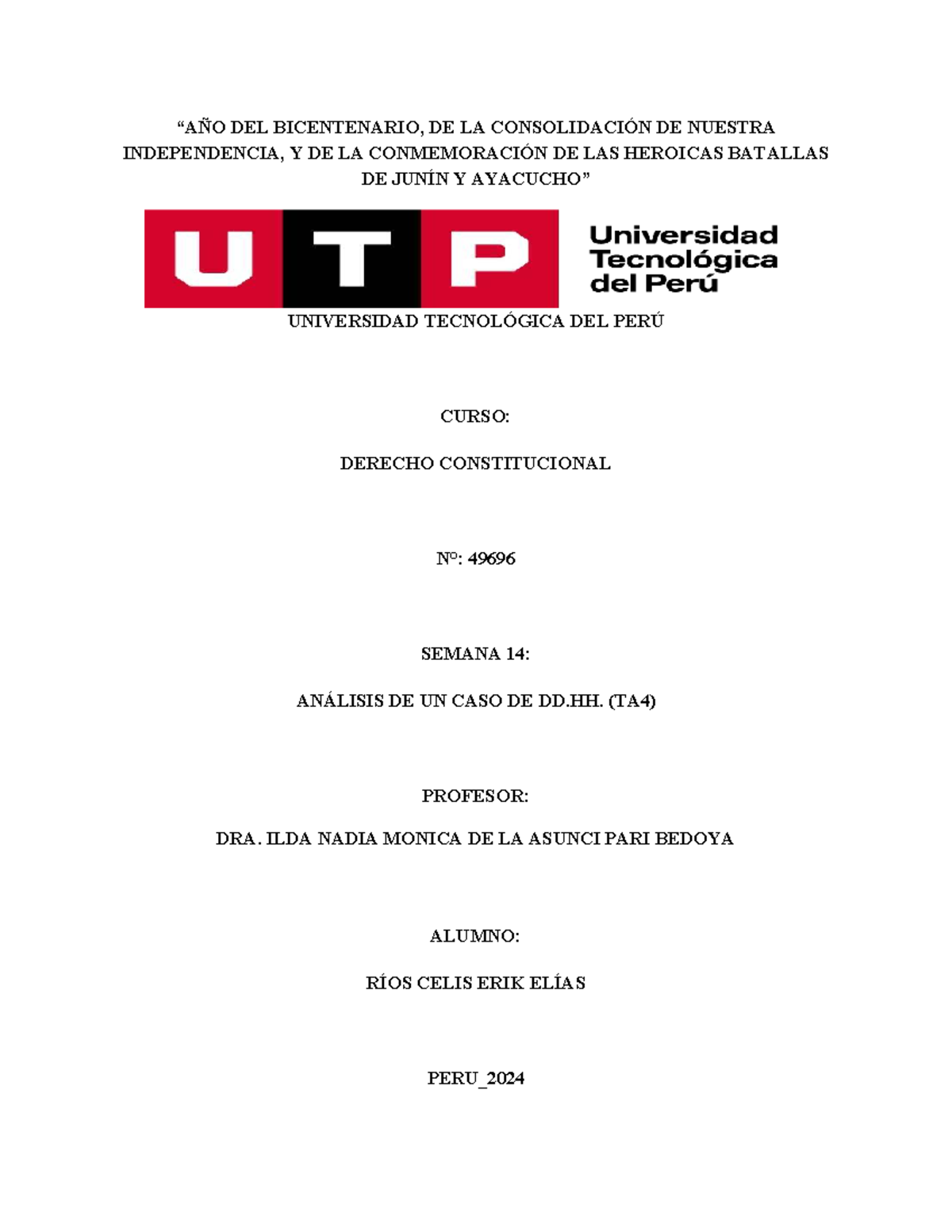 Análisis del Caso DD.HH. en el Baguazo - Derecho Constitucional 49696 ...