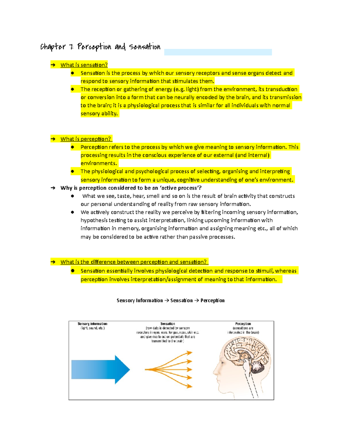 Unit 2 - Psychology Revision: Chapter 7 Insights on Perception and ...