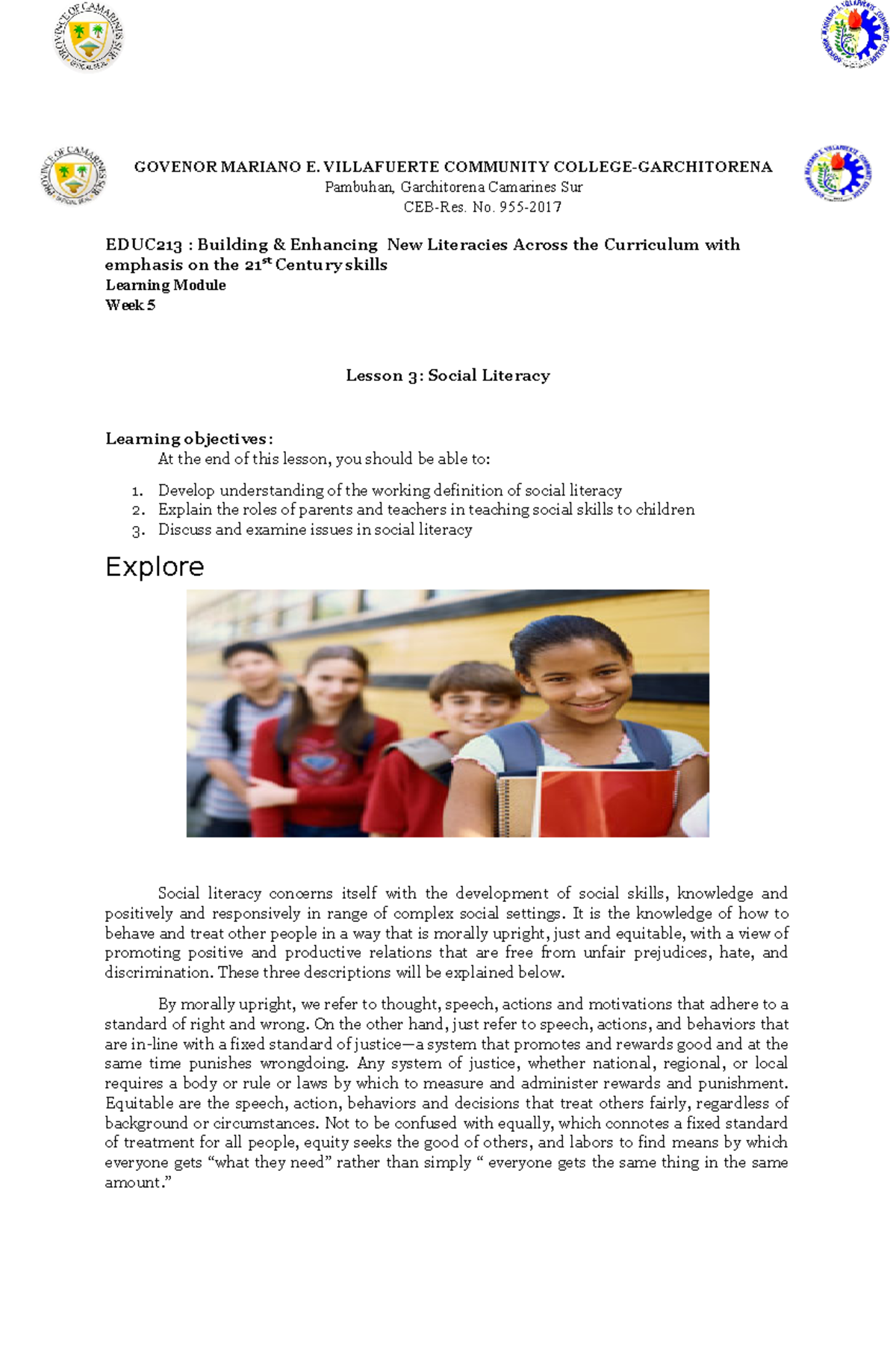 Chapter 3 EDUC213 Social Literacy - GOVENOR MARIANO E. VILLAFUERTE ...