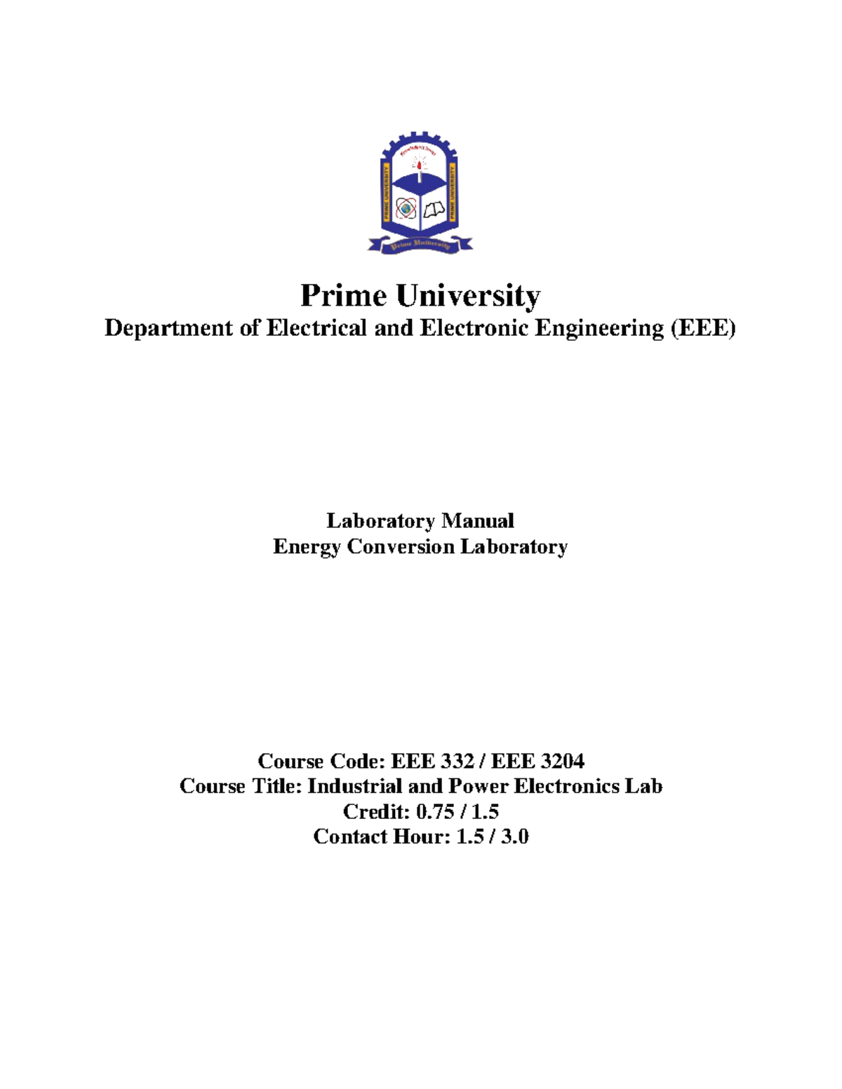EEE 332 Lab Manual: Energy Conversion Experiments in Power Electronics ...