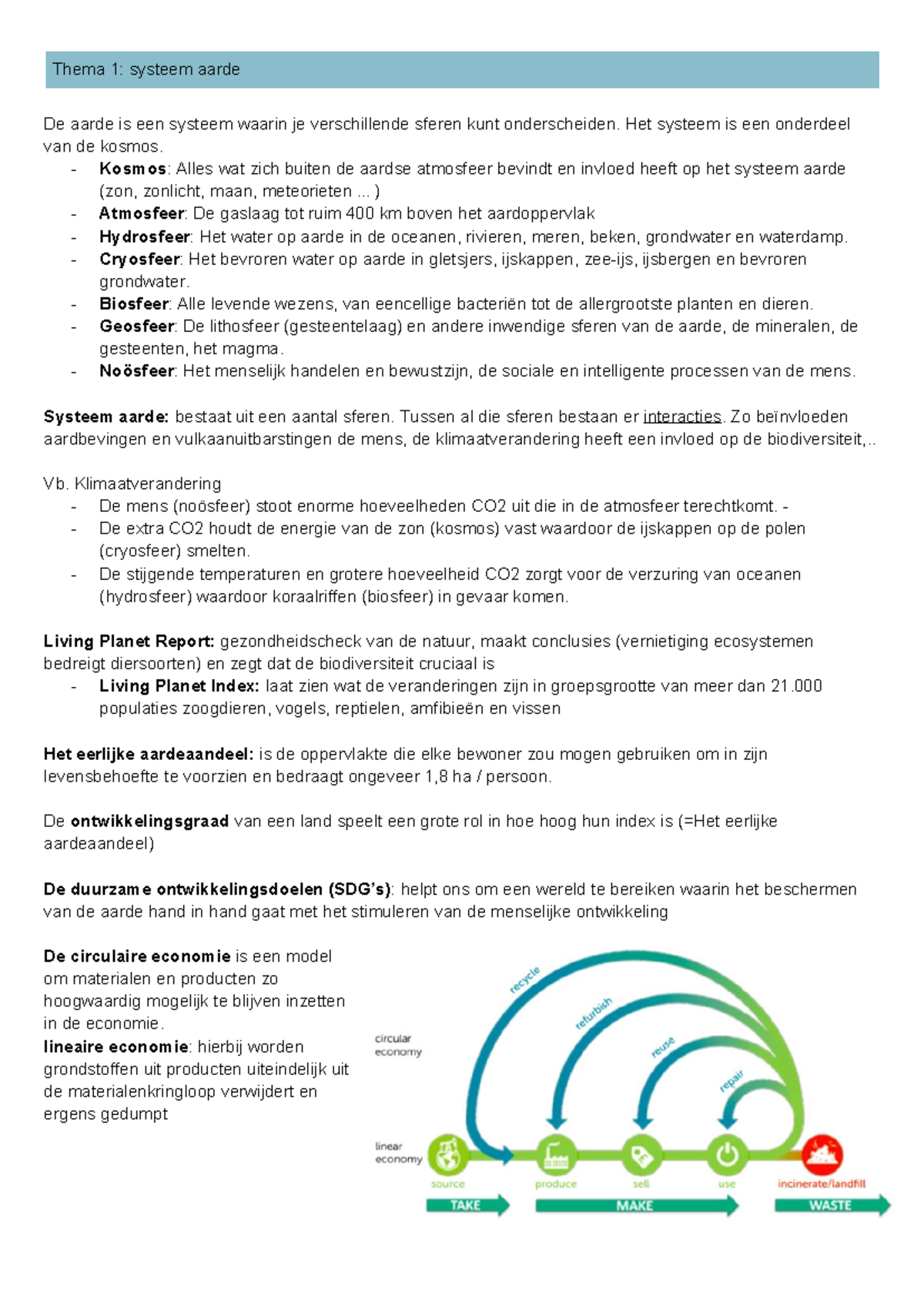 Thema 1: Systeem Aarde - Samenvatting Aardrijkskunde - Studocu