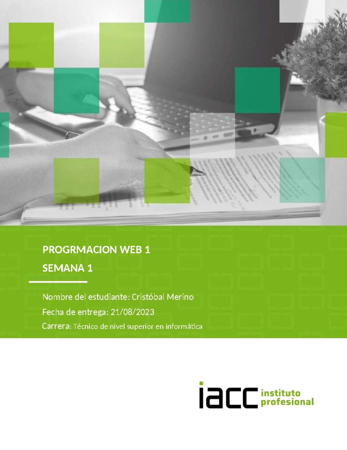 Desarrollo de Página Web - PROGRMACION WEB 1 - Semana 1 - Studocu