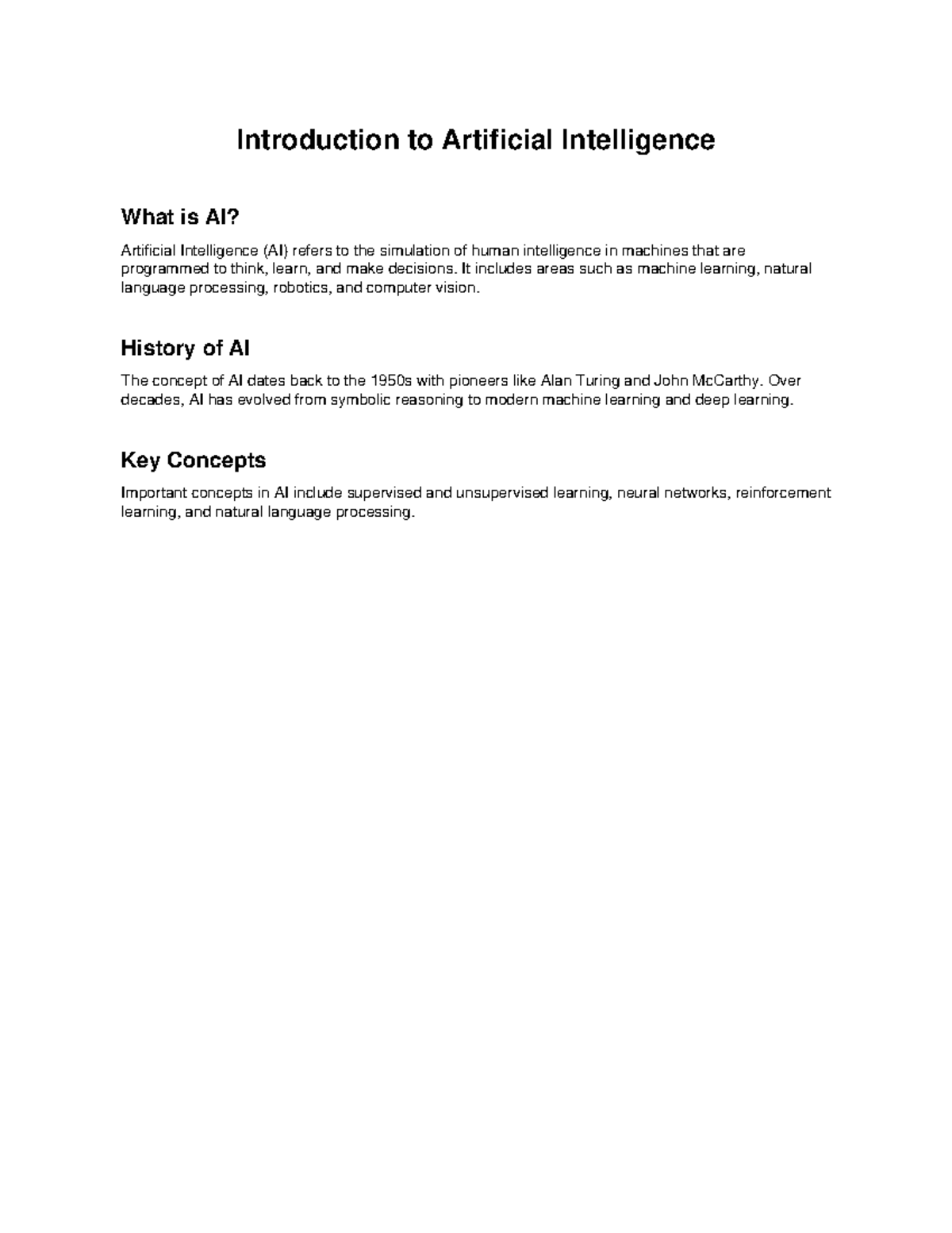 AI Introduction - Introduction to Artificial Intelligence What is AI ...