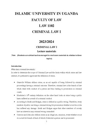 CHAPTER 120: THE PENAL CODE ACT - Detailed Section Overview - Studocu