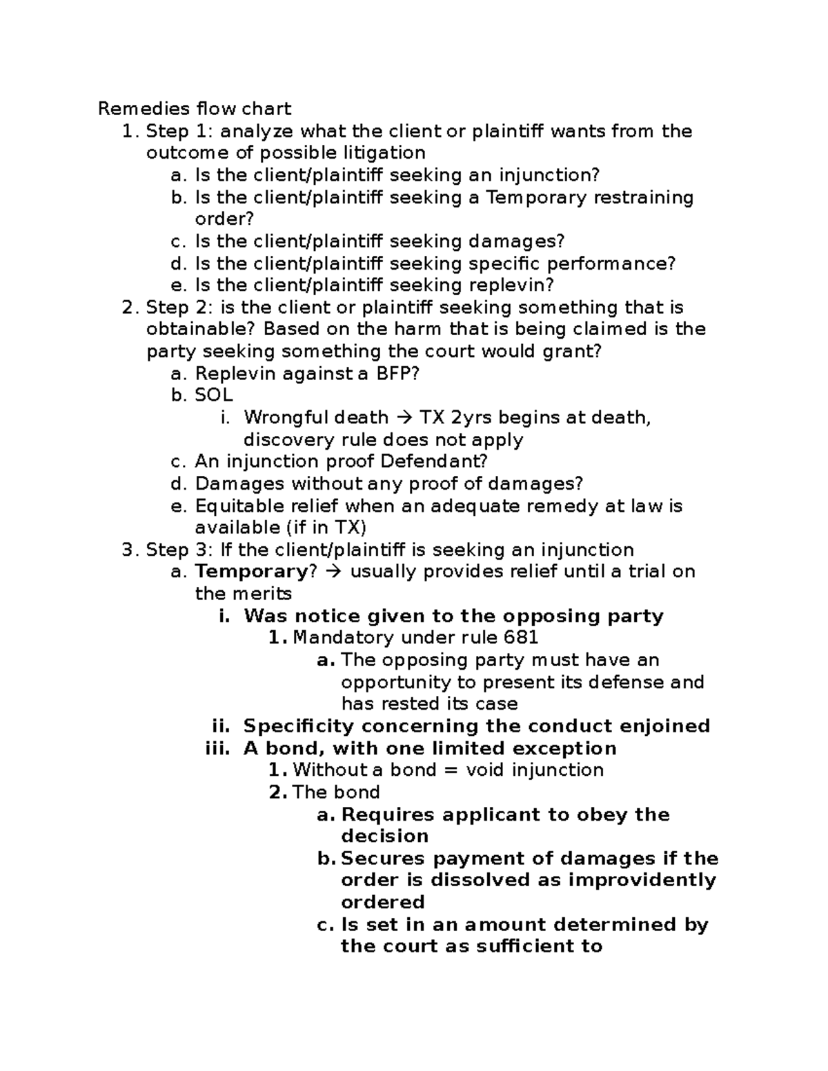 Remedies flow chart - outline - Remedies flow chart 1. Step 1: analyze ...