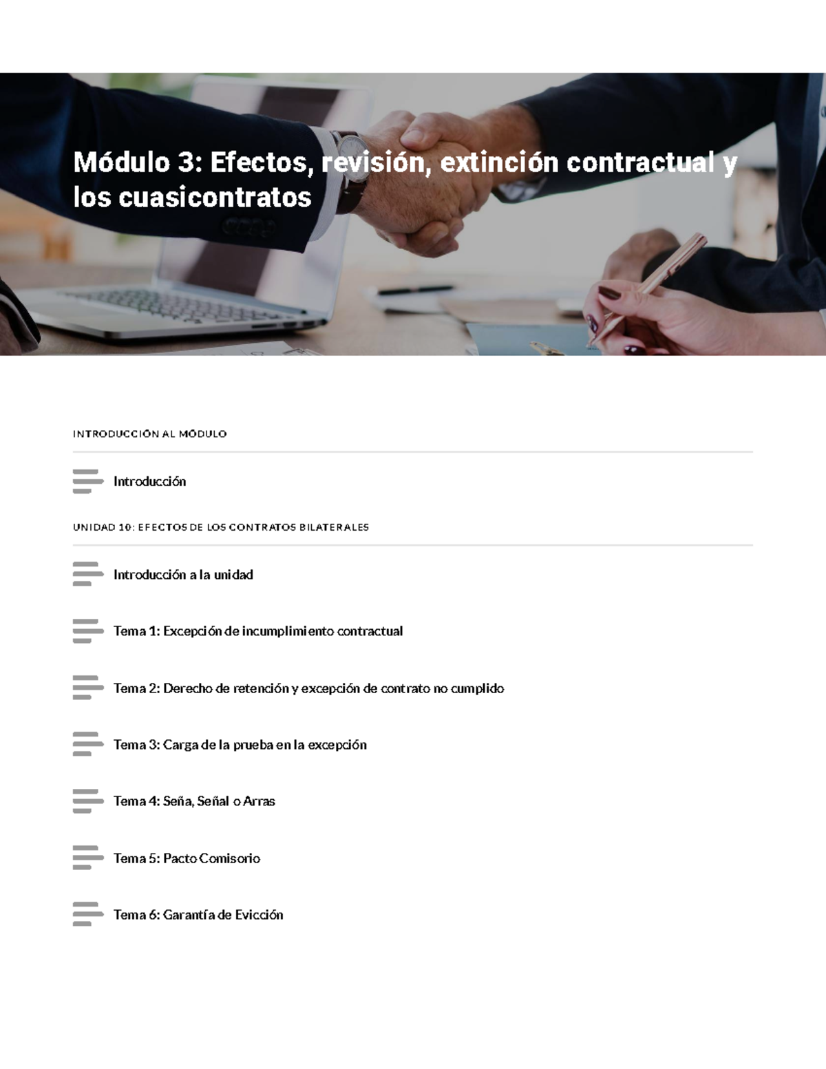 Módulo 3 - modulo 3 Materia contratos parte general- Carrera abogacia - IN TR ODUCCIÓN AL MÓDULO ...