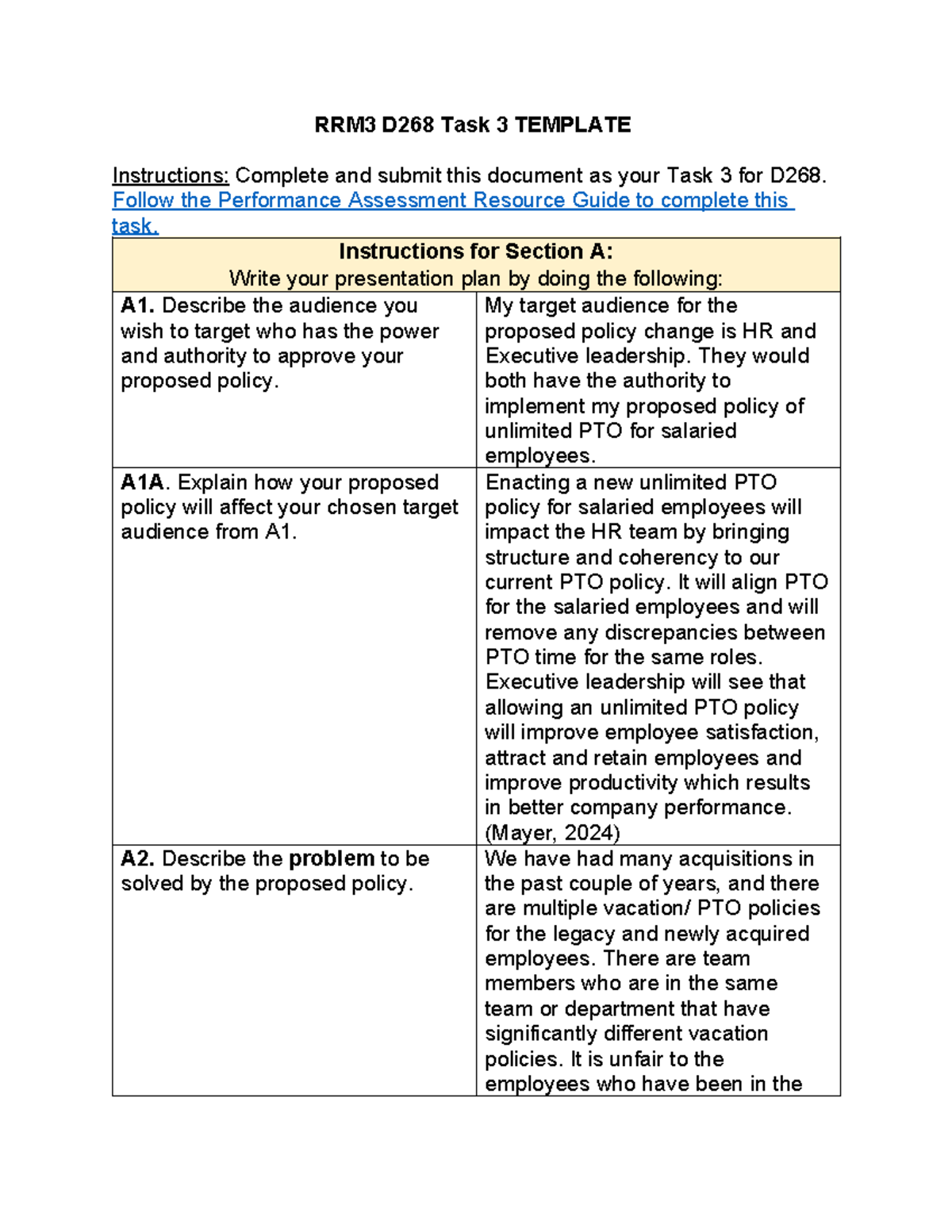 RRM3 D268 Task 3 Part A - completed and approved task 3, no revisions ...