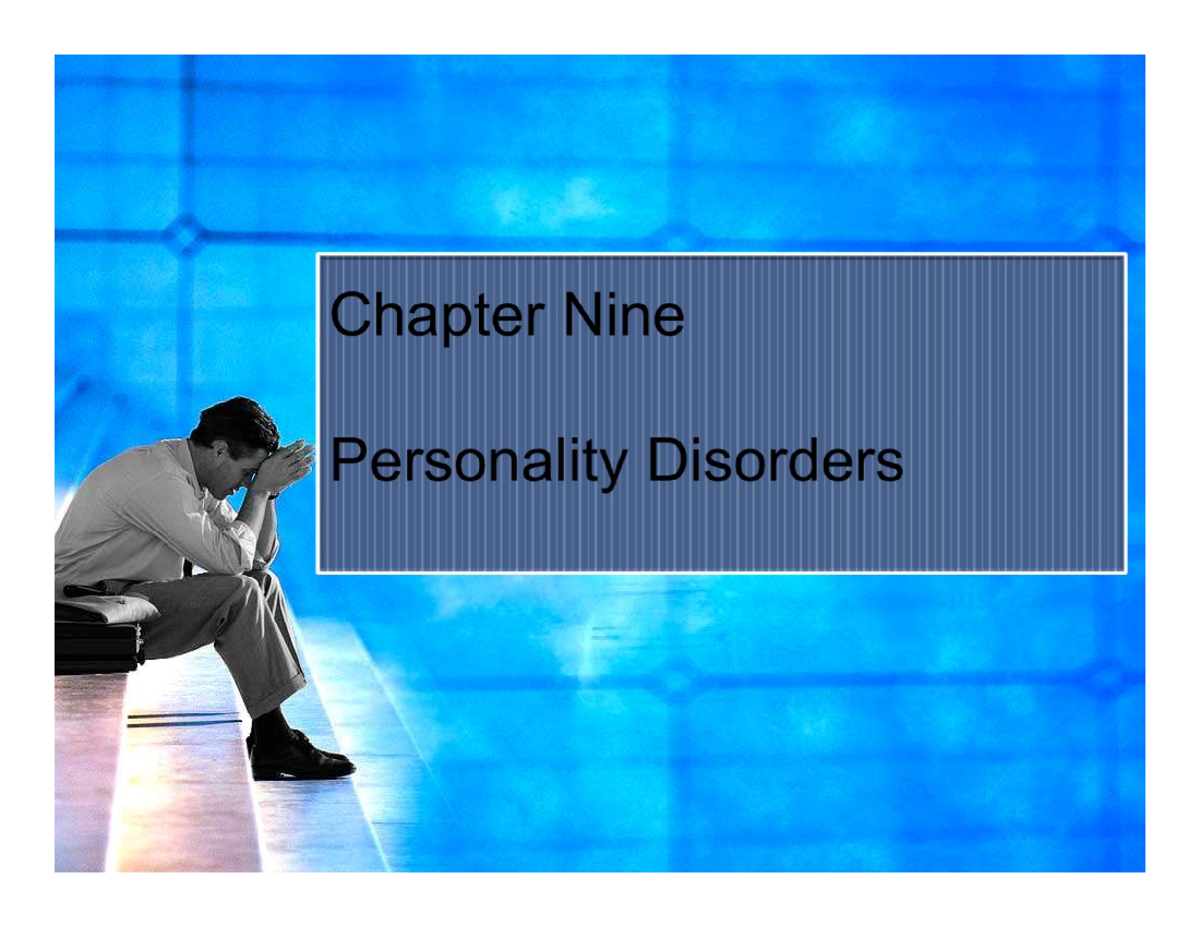 Chapter 9: Understanding Personality Disorders - Key Concepts and ...
