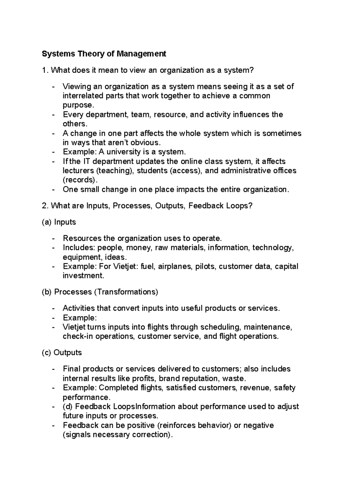 Systems Theory of Management: Understanding Organizational Dynamics ...