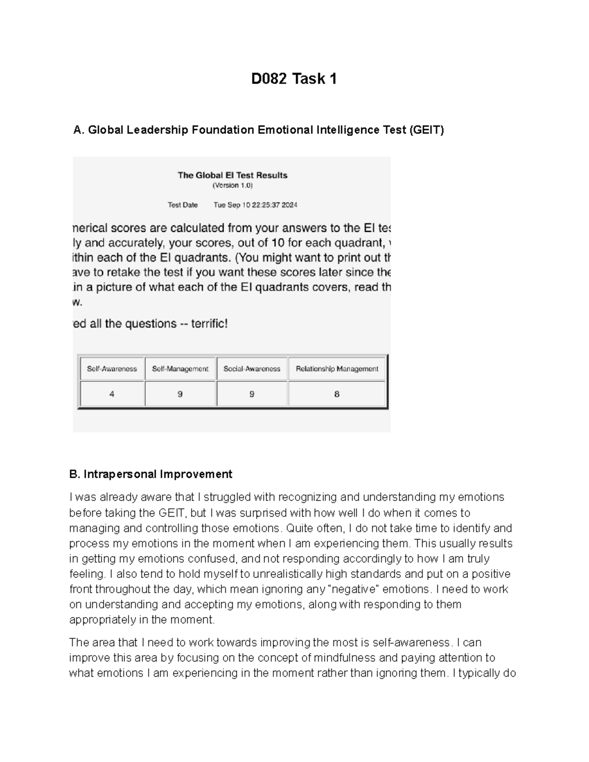 D082 Task 1 - This can give you an idea of what to include in your paper to pass D082 on your ...