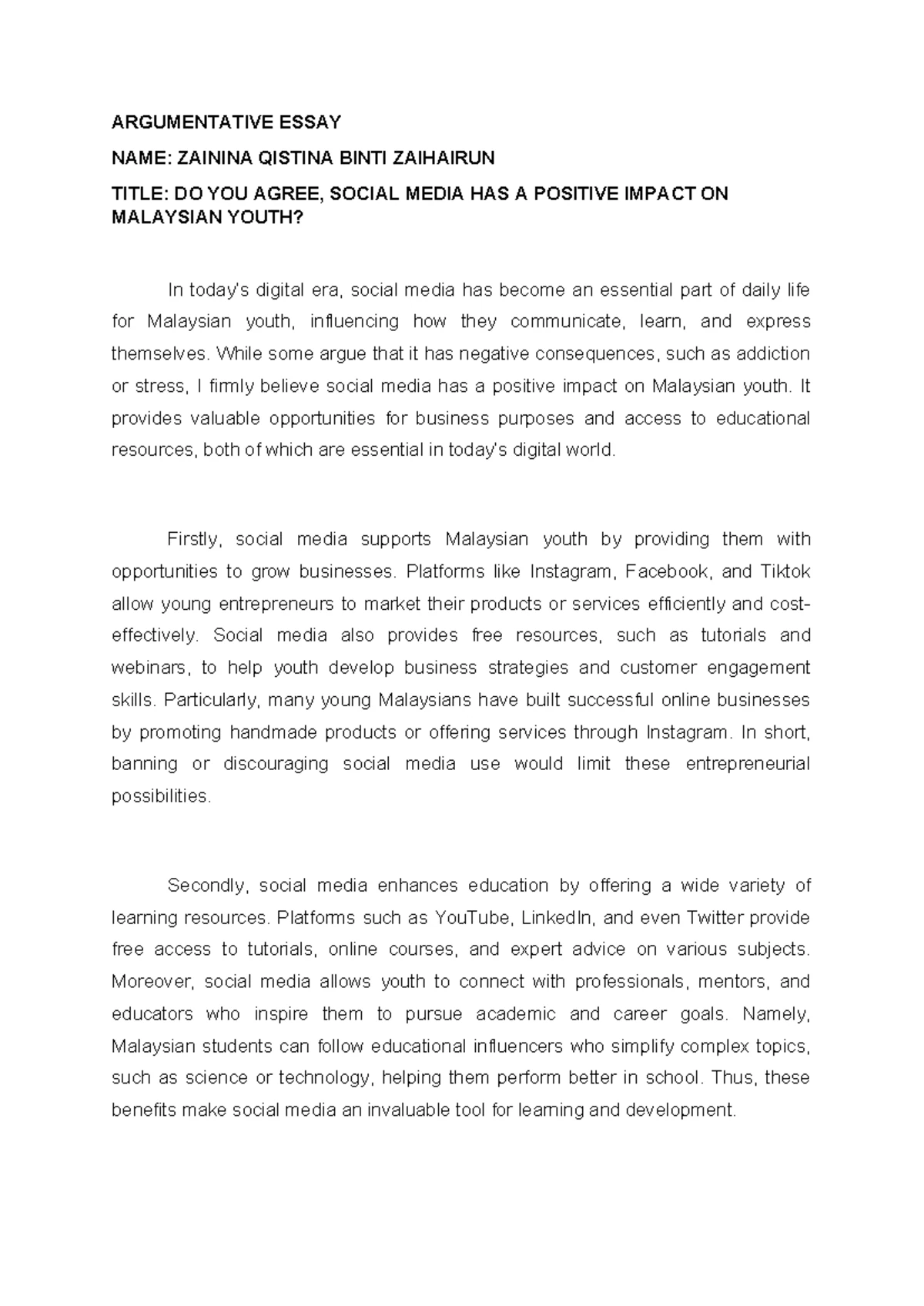 MUET essay guide: tips for structuring your argument effectively - Studocu