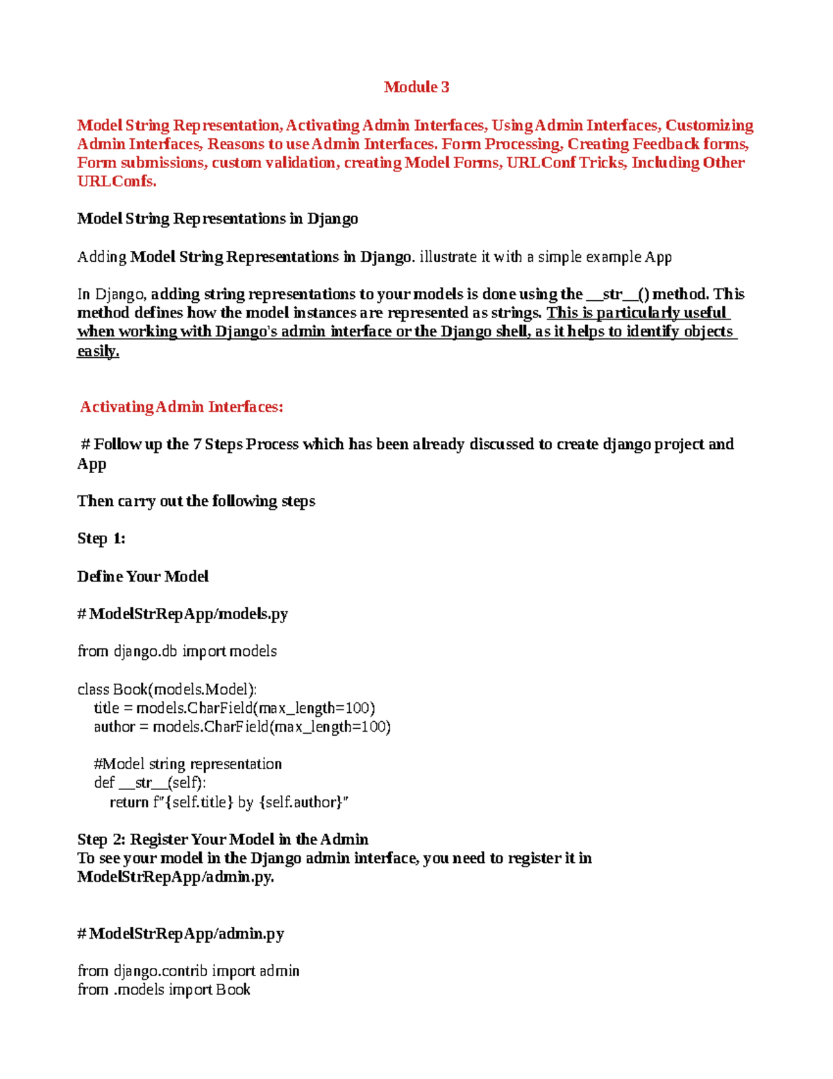21CS62 Full Stack Developement Module 3 - Module 3 Model String ...