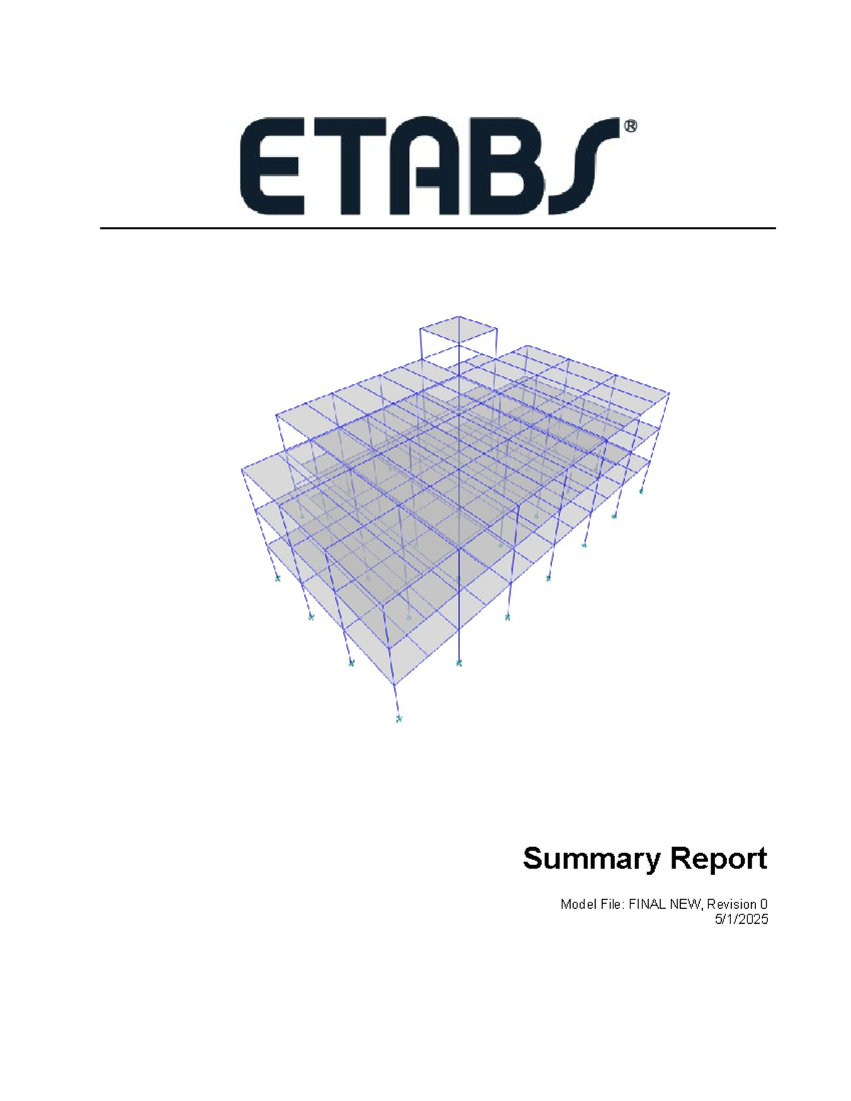 ETABS v22.0.0 Final Report: Seismic Load Analysis and Structure Data ...