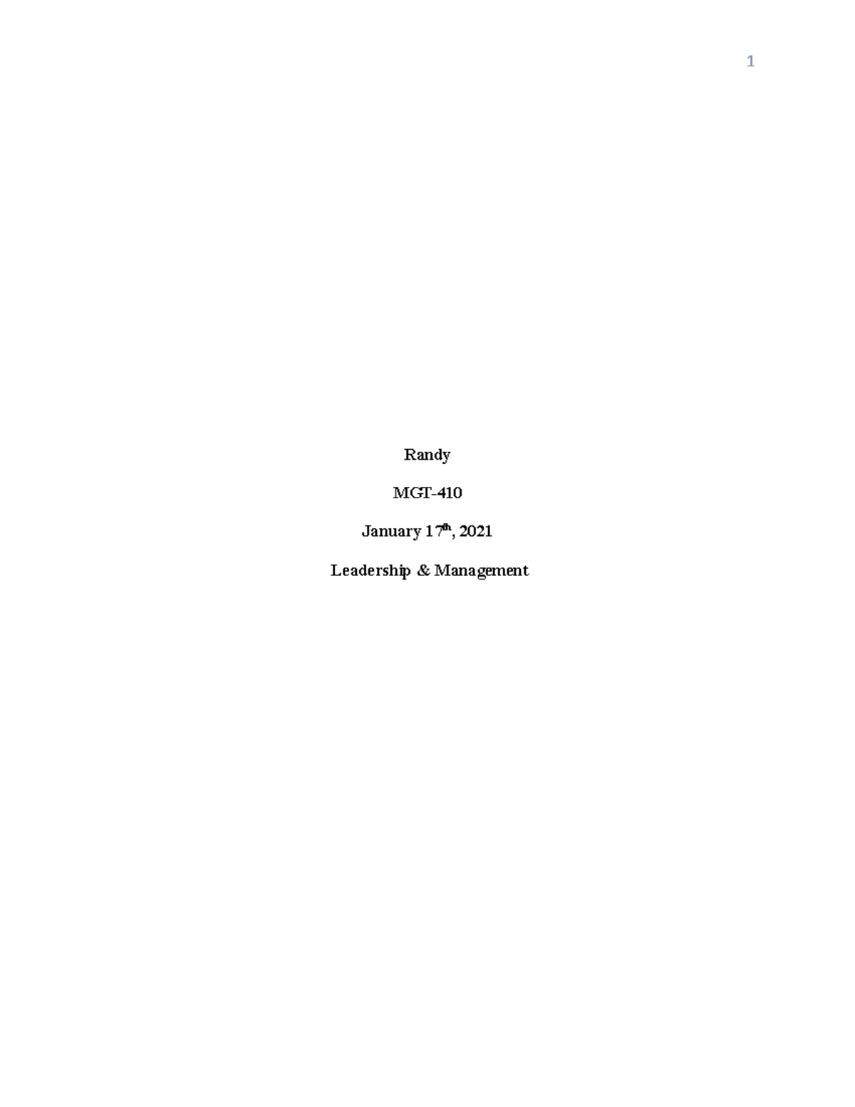 MGT - Leadership & Management Models: A Servant Leadership Analysis ...