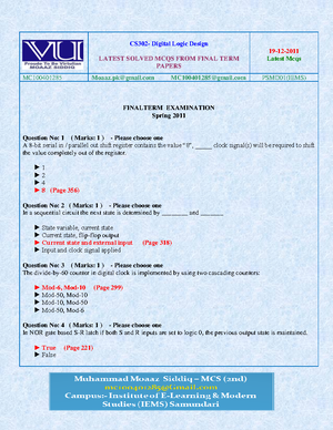 CS607 Highlighted Handout - Artificial Intelligence By Dr Zafar. M ...
