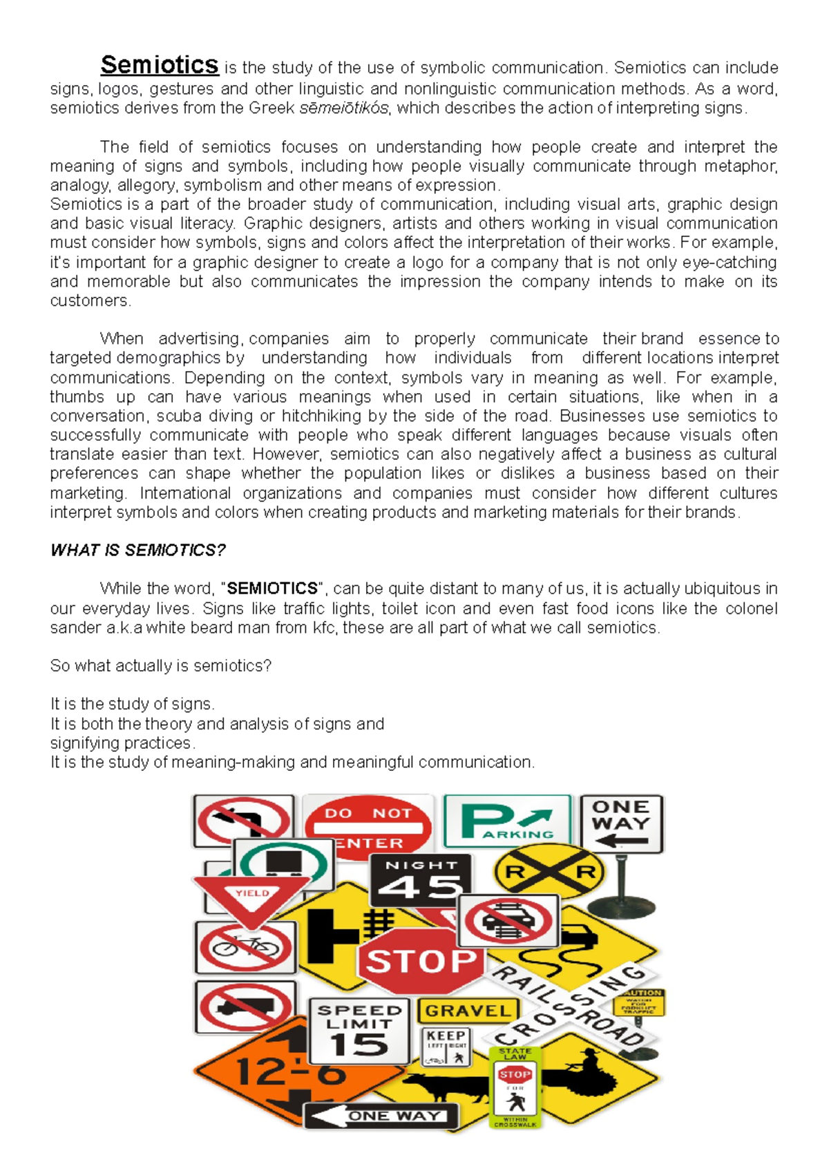 Lesson 11: Understanding Semiotics in Communication Purcomm - Studocu