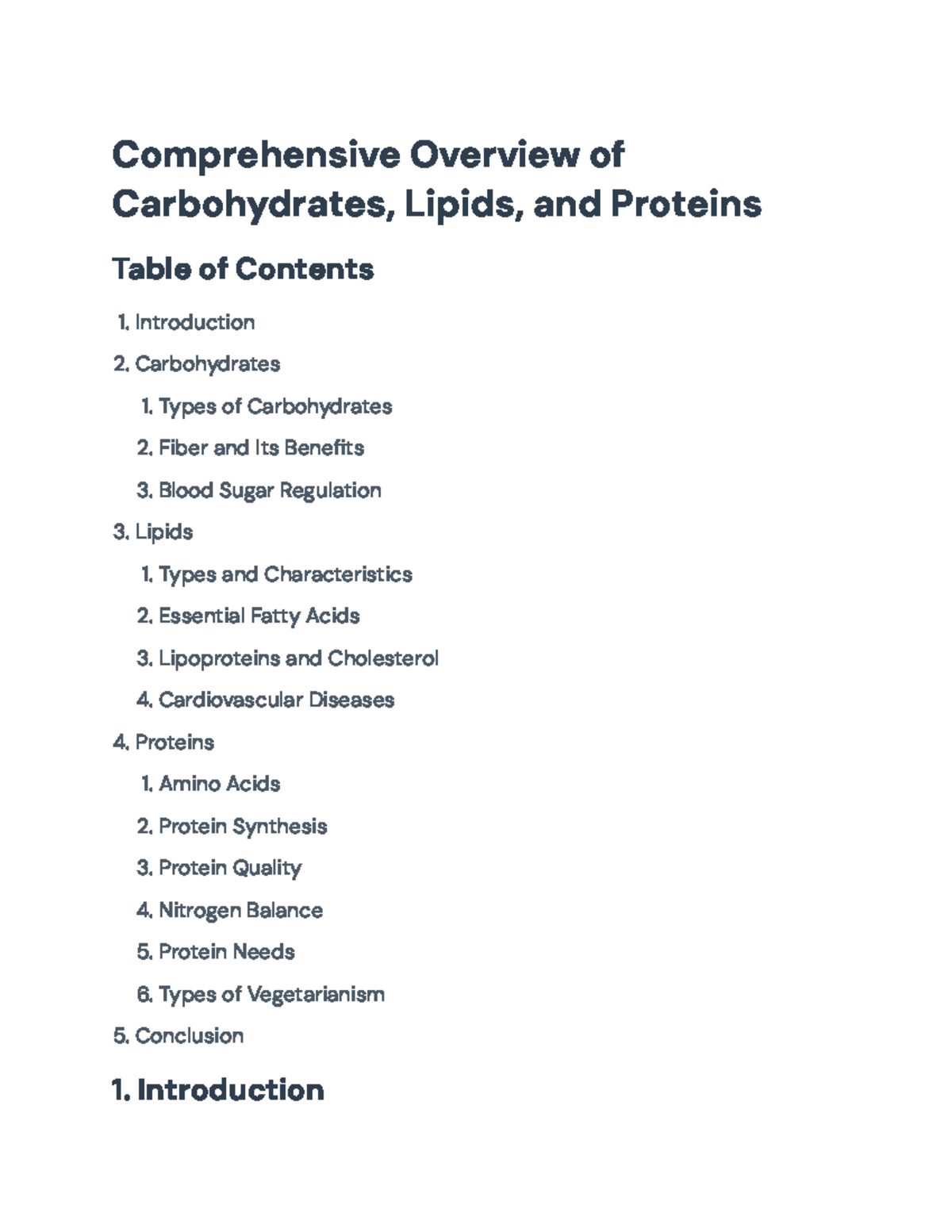 Nutritional Essentials: Carbs, Lipids & Proteins Overview (Course Code ...