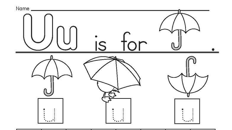 Uu Phonics Activity: Sound Recognition & Letter Tracing - Studocu