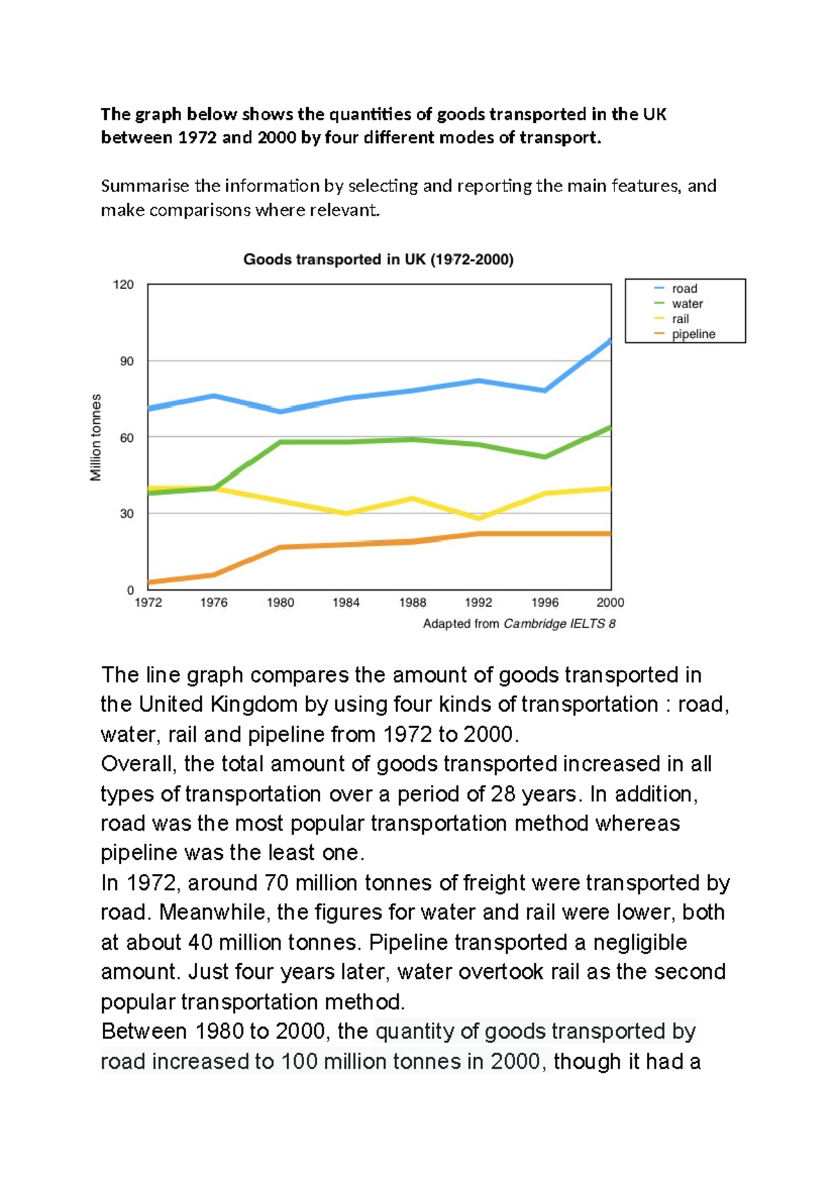 UK Transport Modes Line Graph Analysis (1972-2000) - cnkks - Studocu