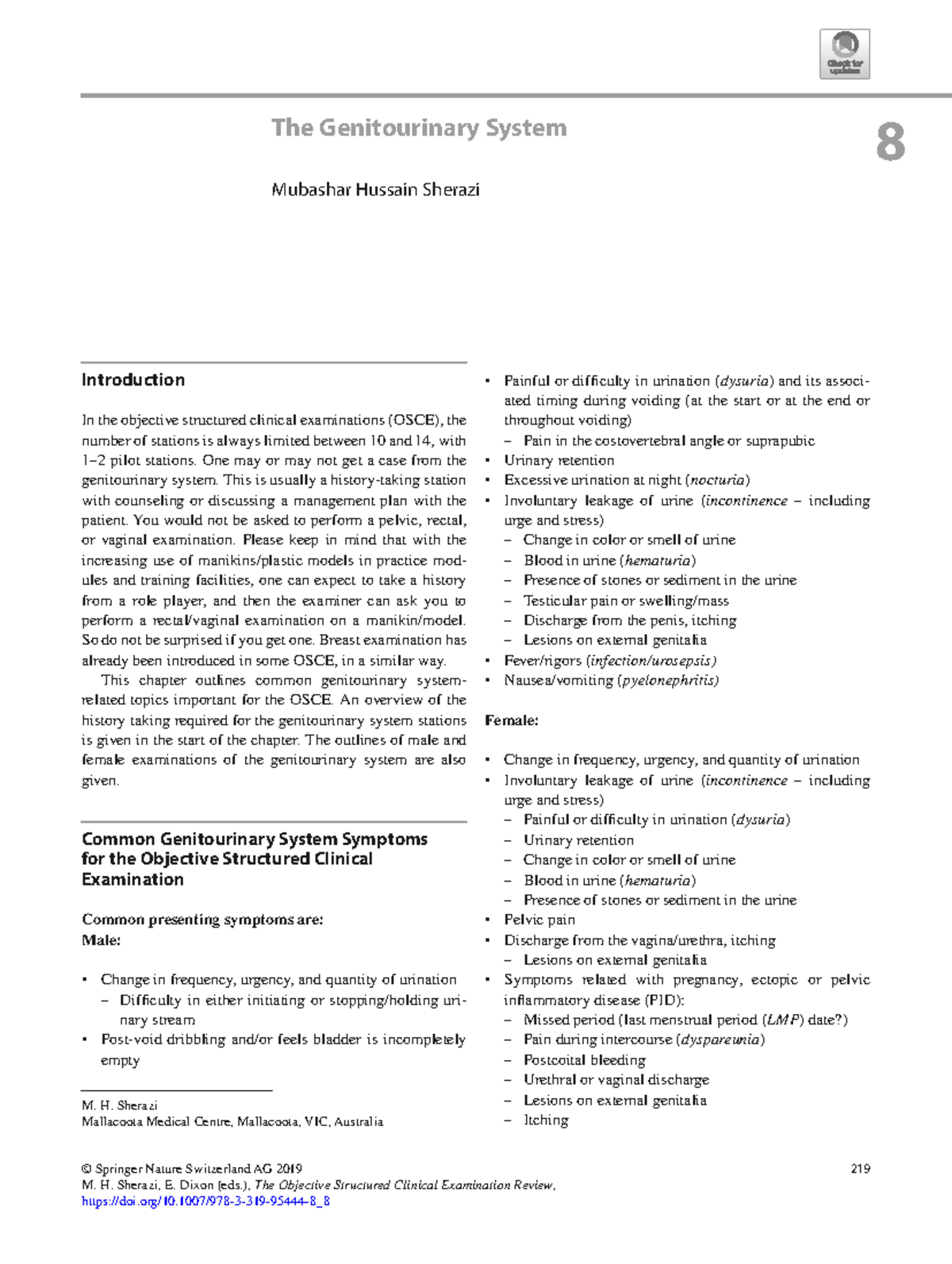 Genitourinary System Overview for OSCE Preparation (MUB 8) - Studocu