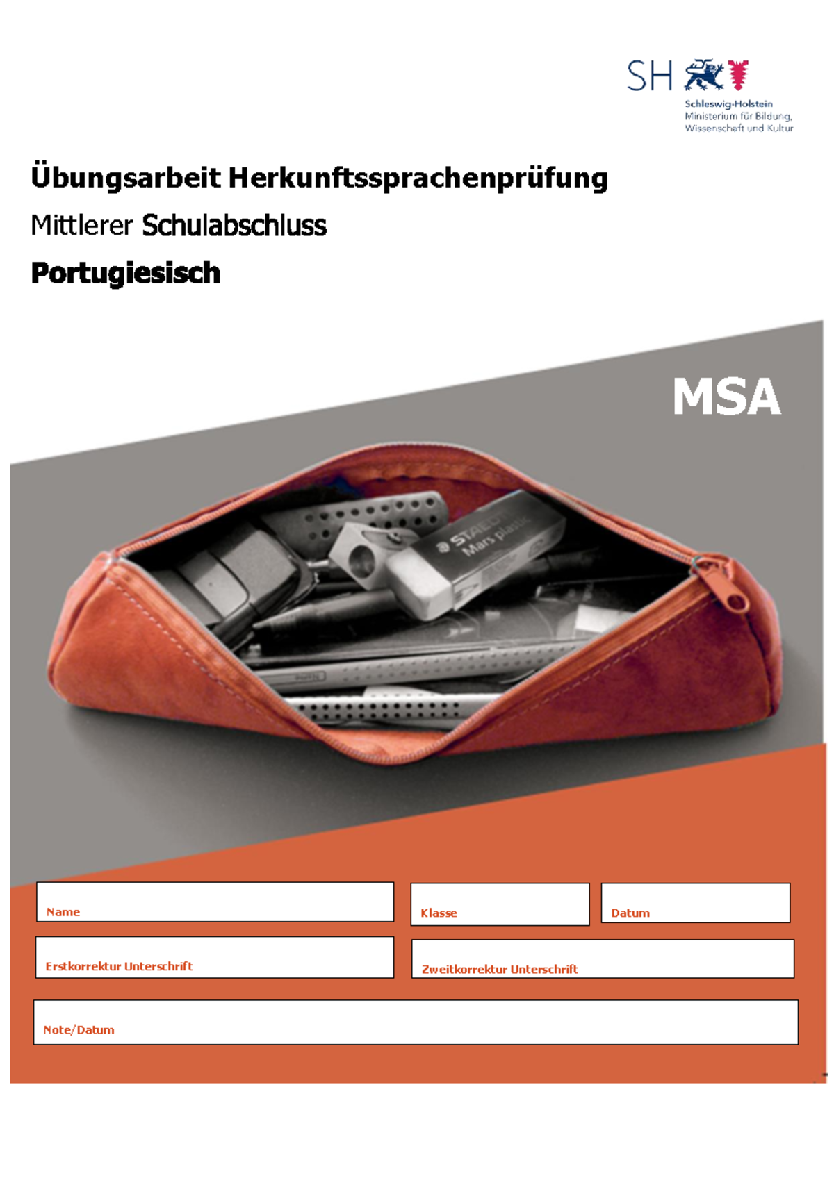 MSA Portugiesisch - Msa booklet - Name Klasse Datum Erstkorrektur ...