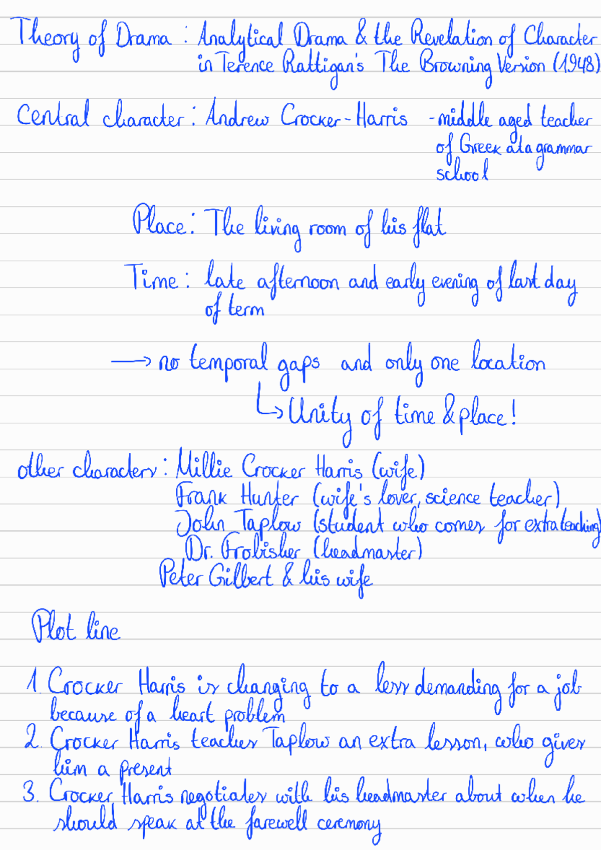 Theory of Drama: Analytical Study of Character in The Browning Version ...