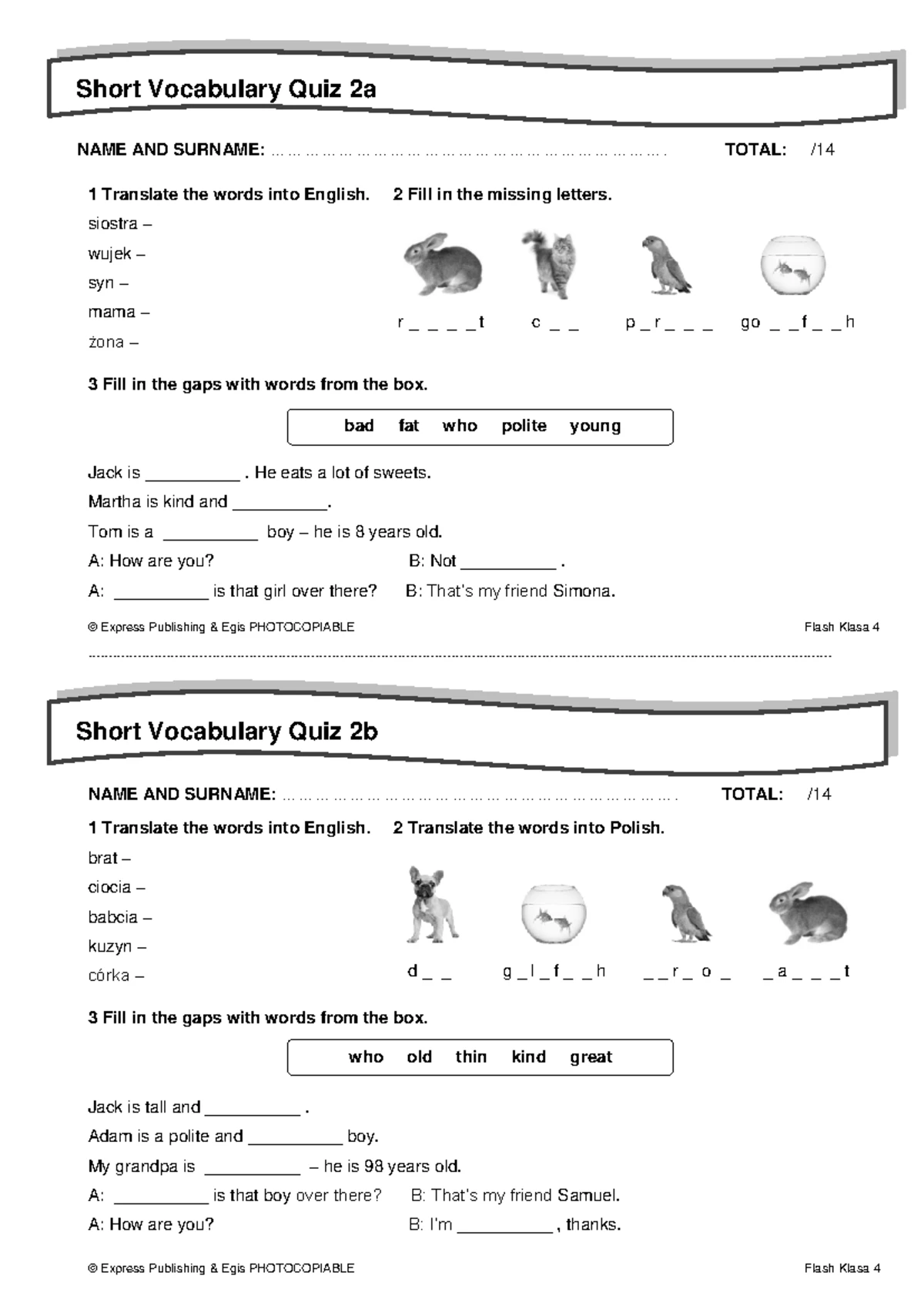 Kids Can 2 Unit 5 Exercises: Vocabulary and Sentence Completion - Studocu