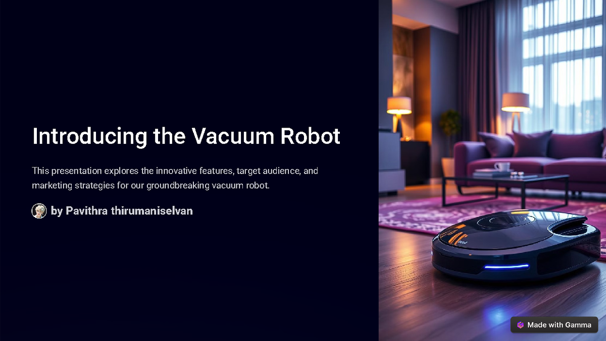 Innovative Vacuum Robot: Features, Target Market, & Marketing ...