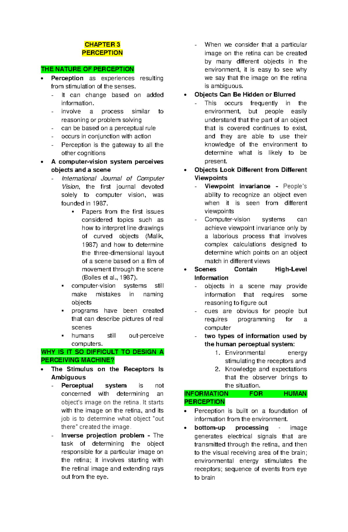 Chapter 3: Cognitive Psychology: Connecting Mind, Research, and ...