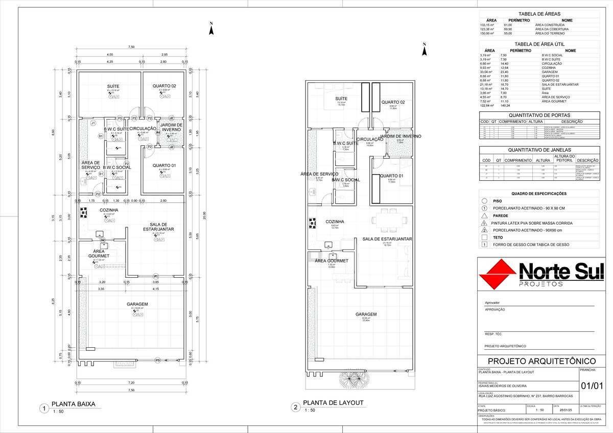 A1 - Planta Baixa e Layout do Projeto Arquitetônico - Studocu