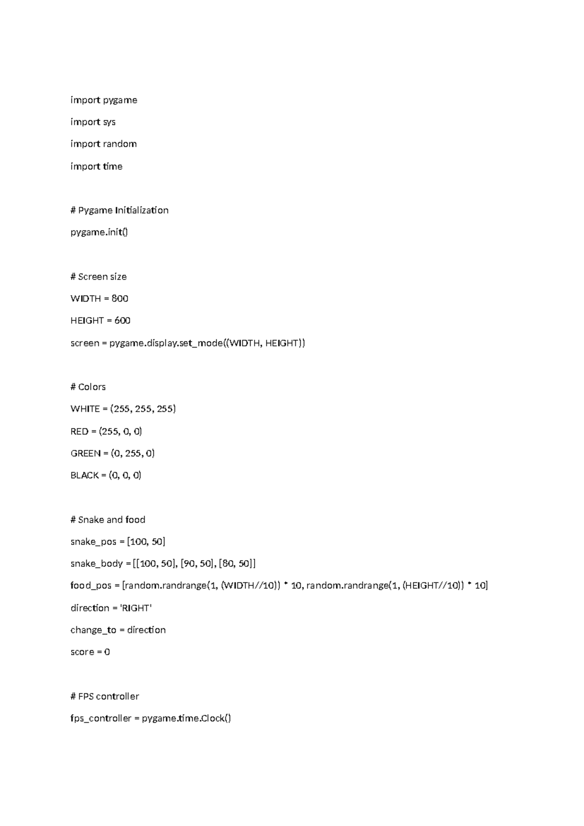 Python Tutorial Pygame Snake Game Implementation Studocu