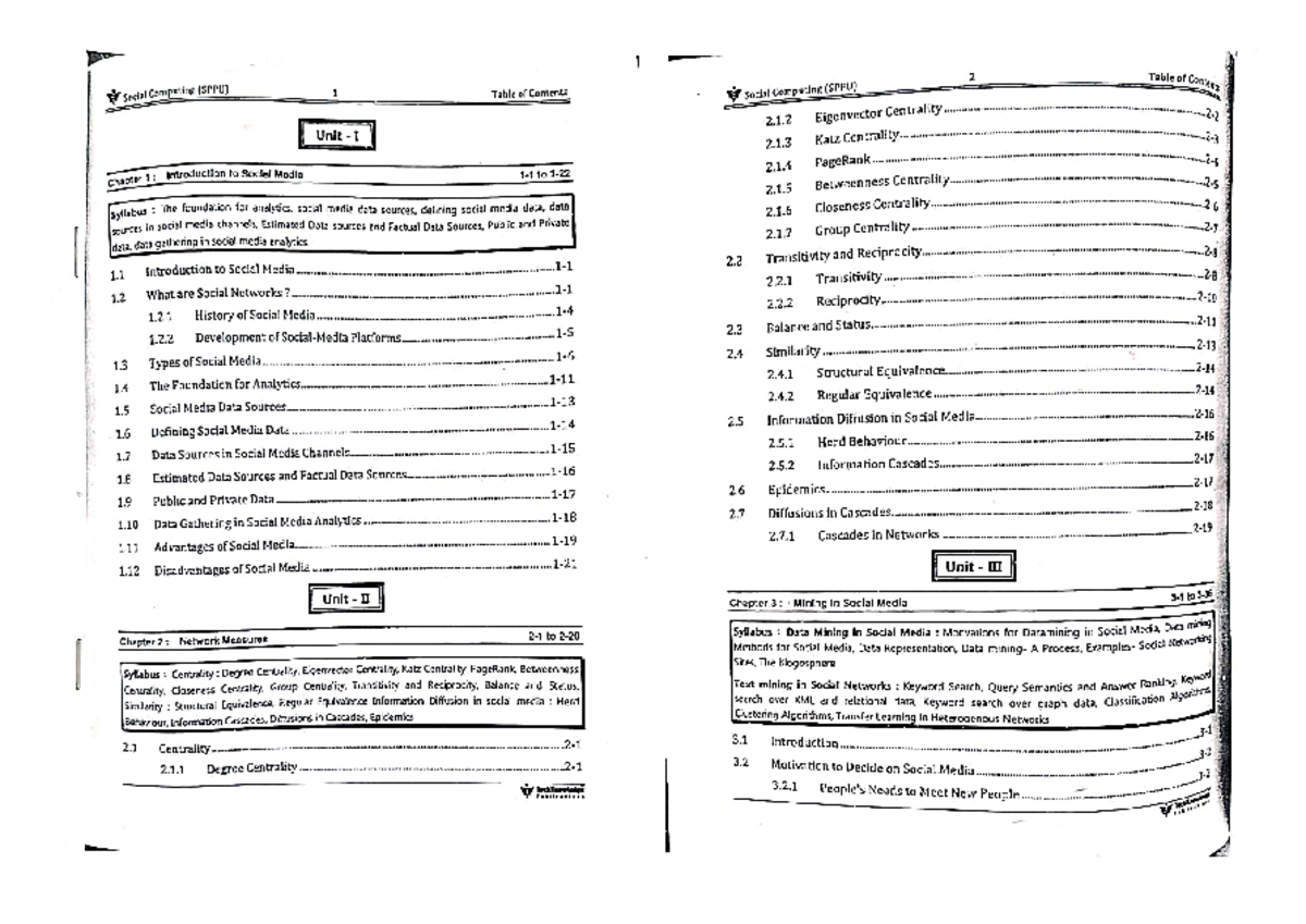 Social Computing (SPPU) - Comprehensive Study Guide and Notes - Studocu