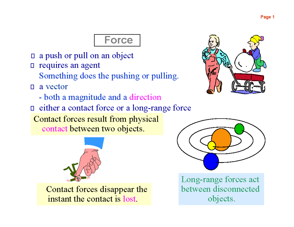 PSC120 Lecture Notes: Understanding Forces and Their Effects - Studocu