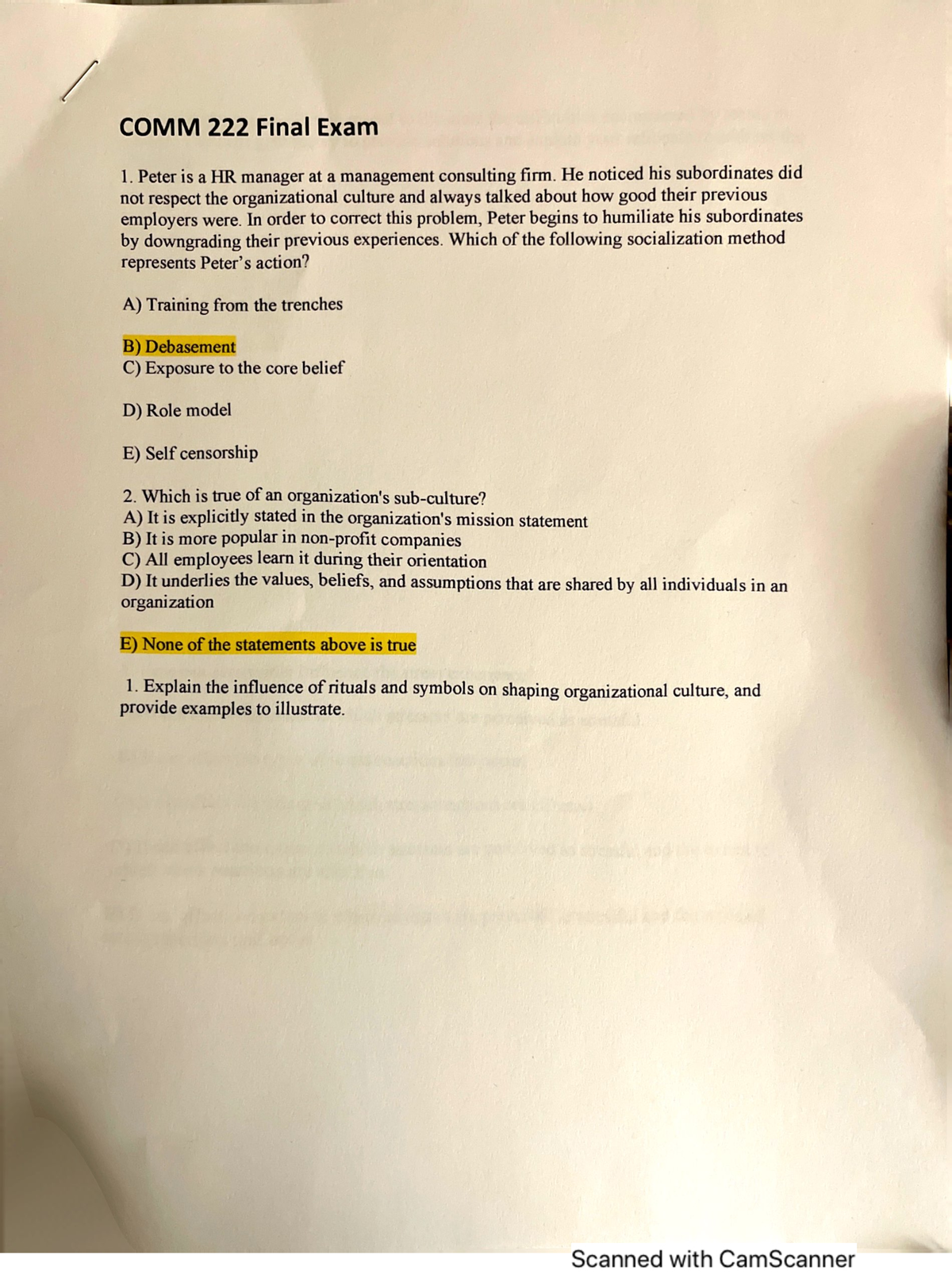 Final exam comm 222 - COMM222 - Studocu