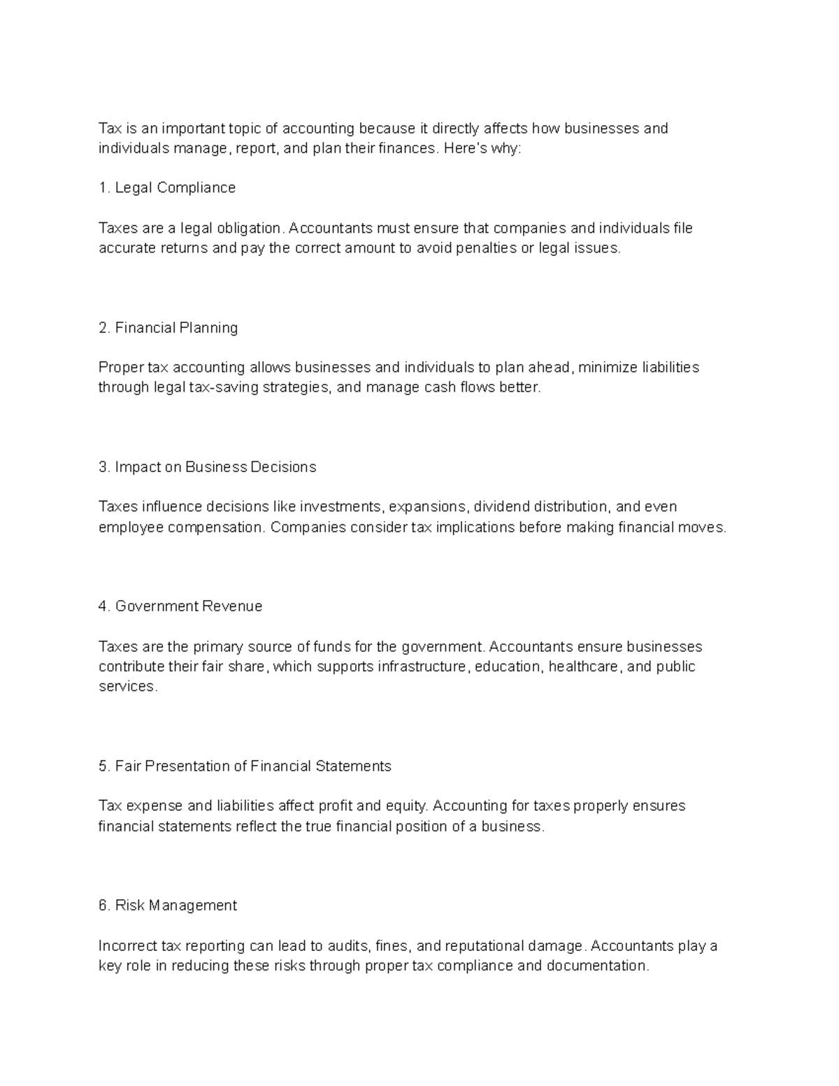 Tax Relevance in Accounting: Key Considerations and Impacts - Studocu